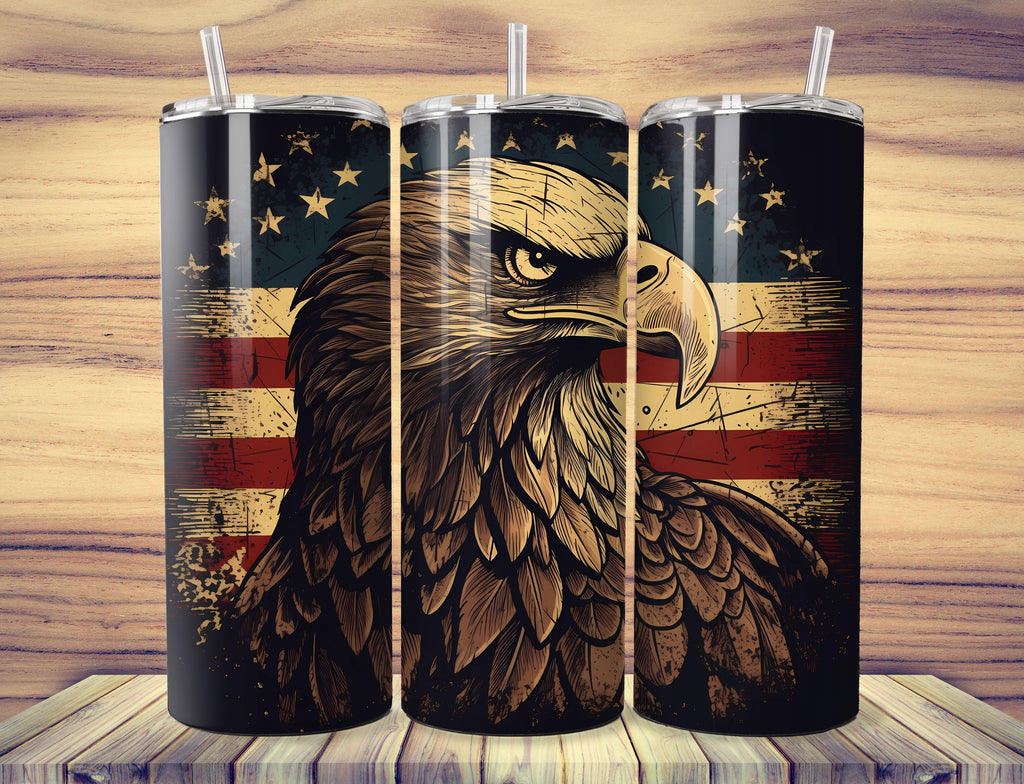 Eagle Flag Tumbler – Stay Sassy Designs