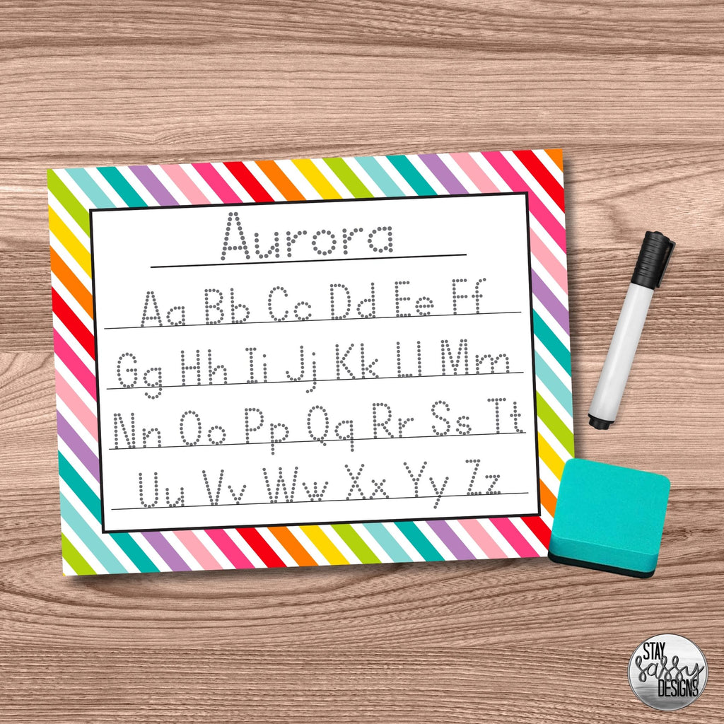 Personalized Bright Abc's Learning Board – Stay Sassy Designs
