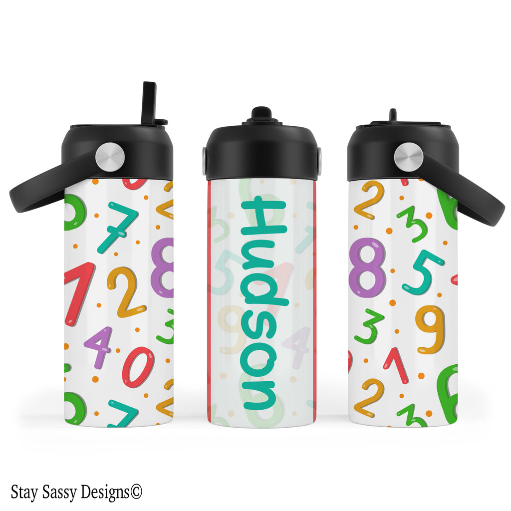 Personalized Numbers Water Bottle – Stay Sassy Designs