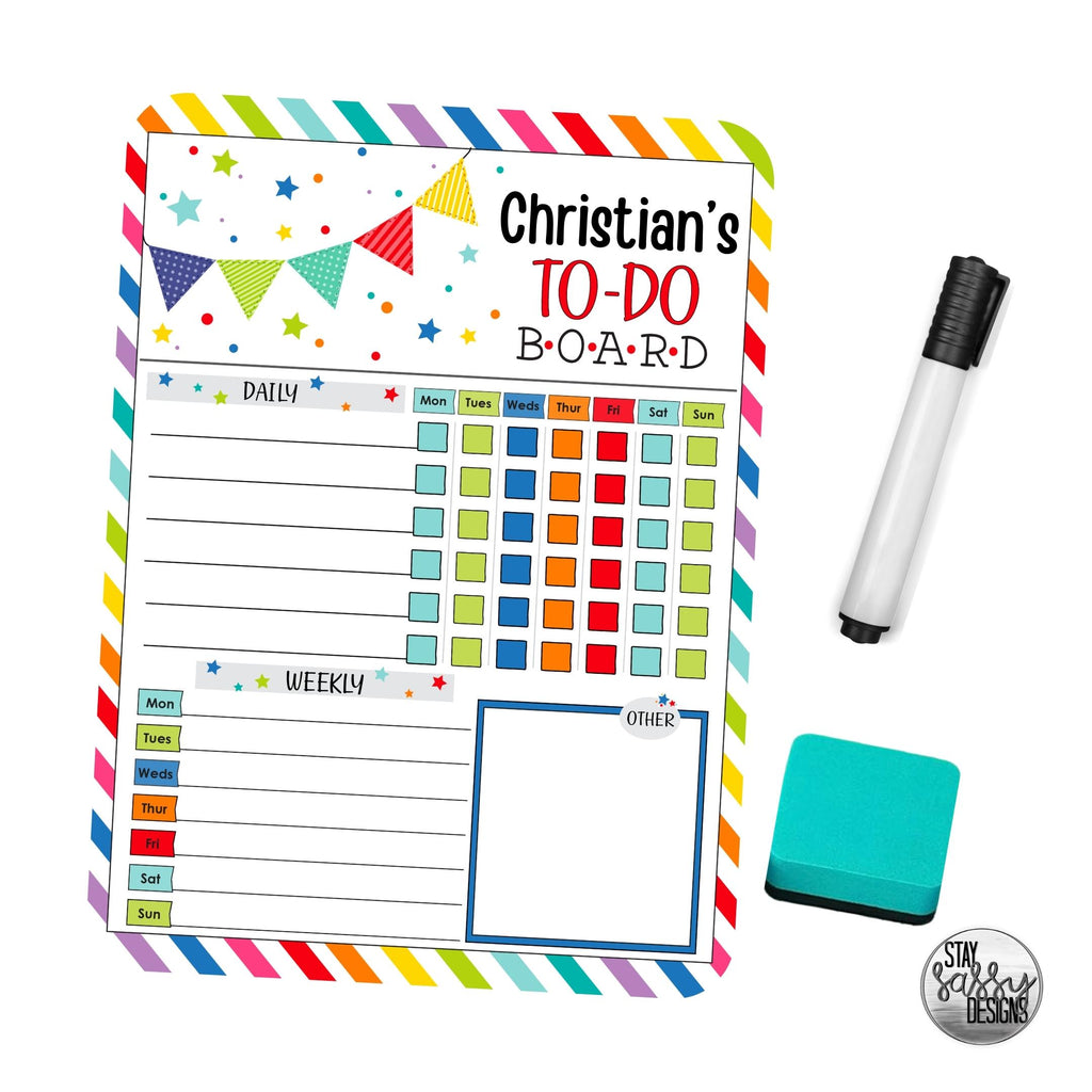 Personalized Traditional To Do Board – Stay Sassy Designs