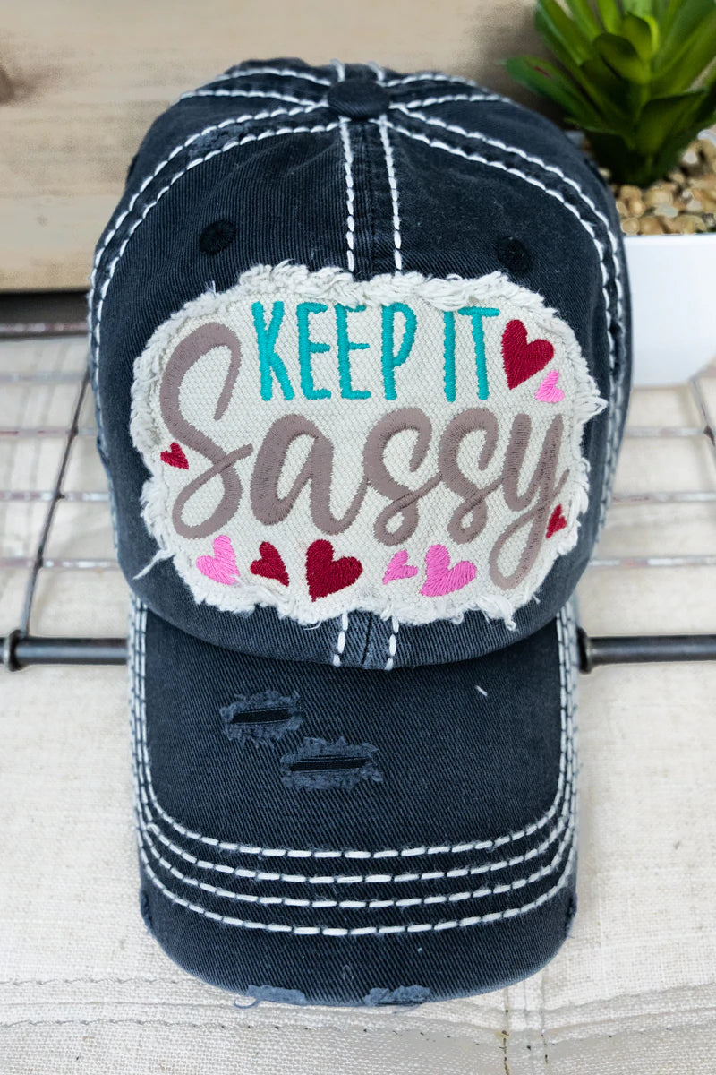 Distressed Keep It Sassy Hat (Multiple Colors) – Stay Sassy Designs